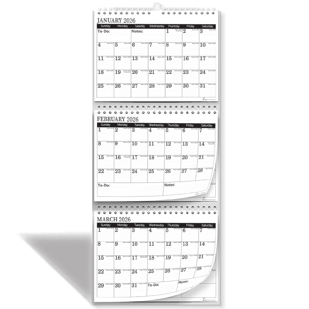 Blank 3 Month Calendar
