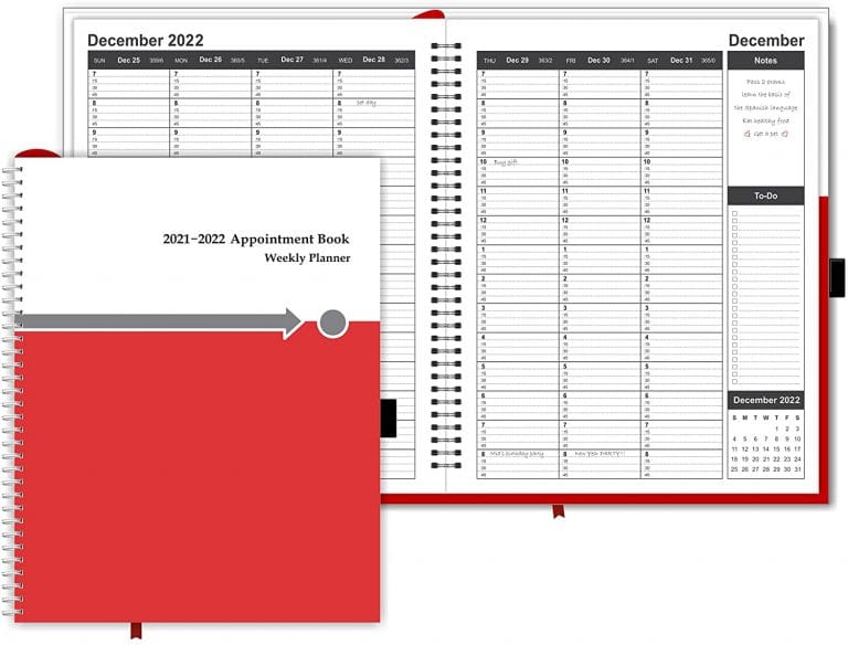 Undated Appointment Book, Schedule Planner, with 15-minute time ...