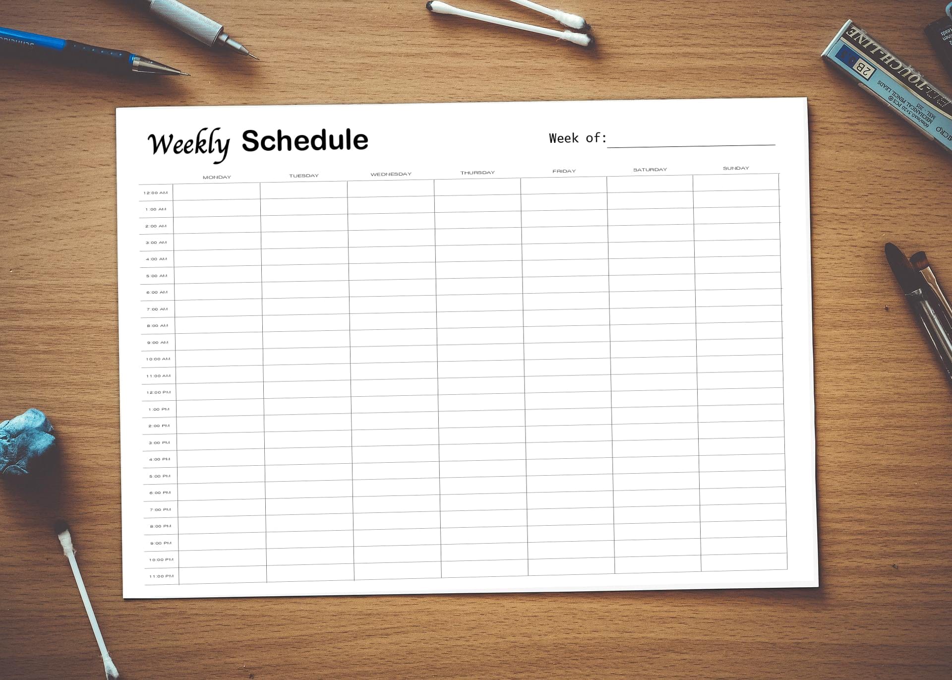 24-HR Time Blocking Printable Planner, 15-minute/hourly time block, A4 ...