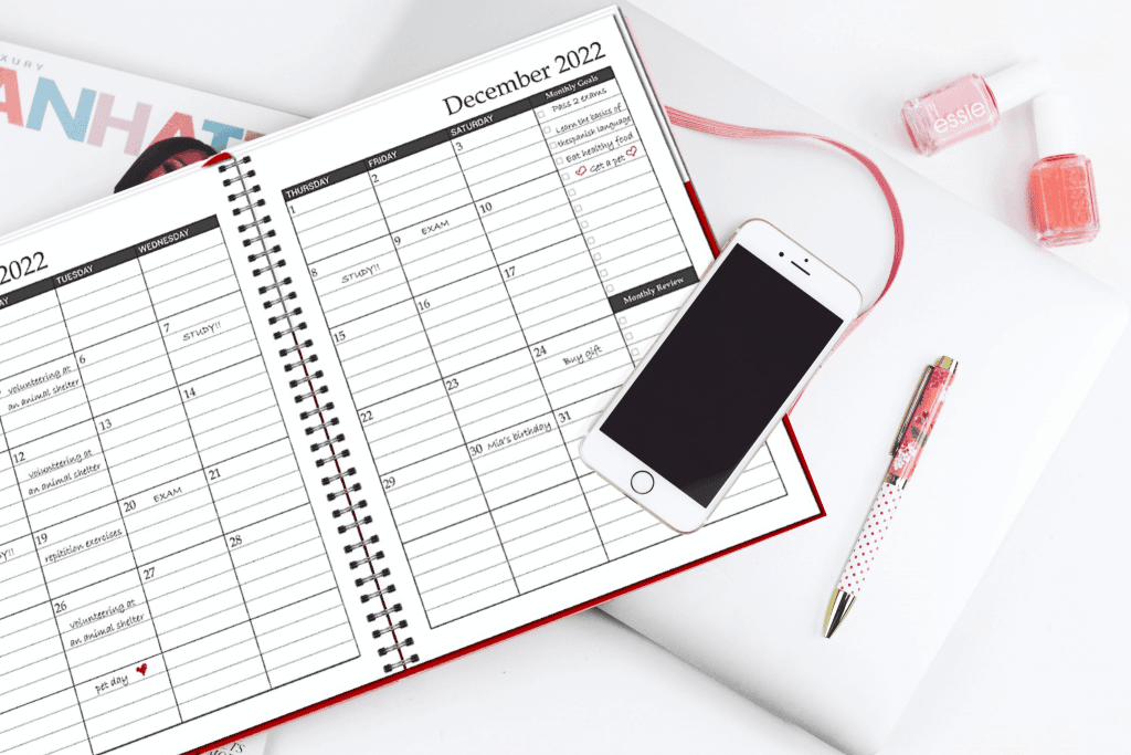 Weekly And Monthly Planner Appointment Book, 15-Minute Time Block ...