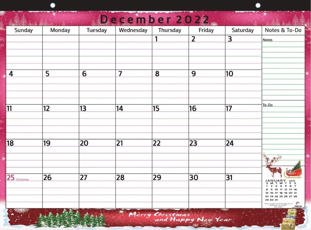 December 2022- Digital Planner/ Printable Calendar - StriveZen