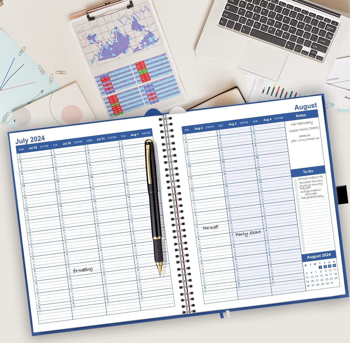 Hourly Planner by StriveZen, Weekly and Daily Scheduling Calendar, with ...