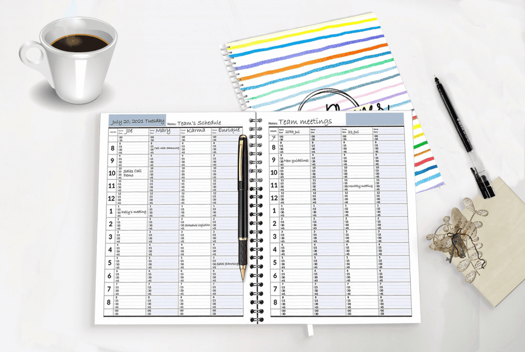 Undated Appointment Book, Schedule Planner, with 15-minute time ...