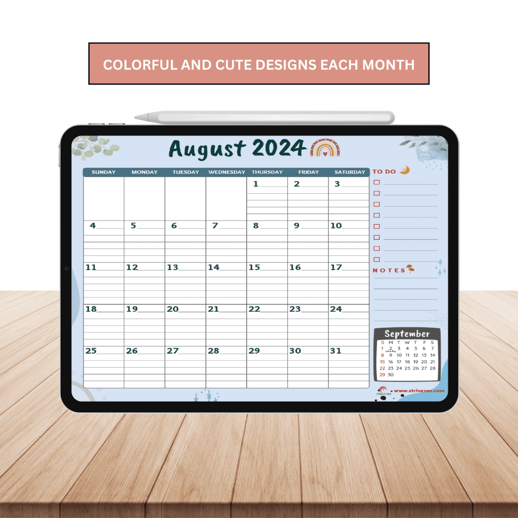 2024 Cute and Colorful Digital and Printable Planner for GoodNotes ...